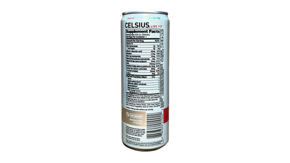 Celsius Sparkling - Raspberry Acai Green Tea (12 Fl. Oz / 12 Pack ...