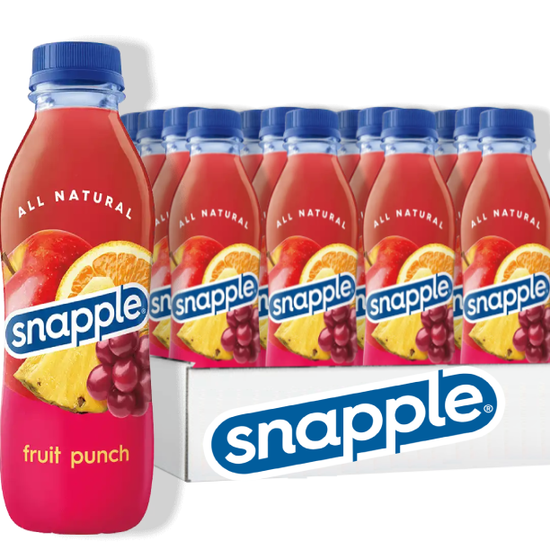 Snapple Juice Fruit Punch, 16 Fl. Oz, 24 Pack – 123 Beverages